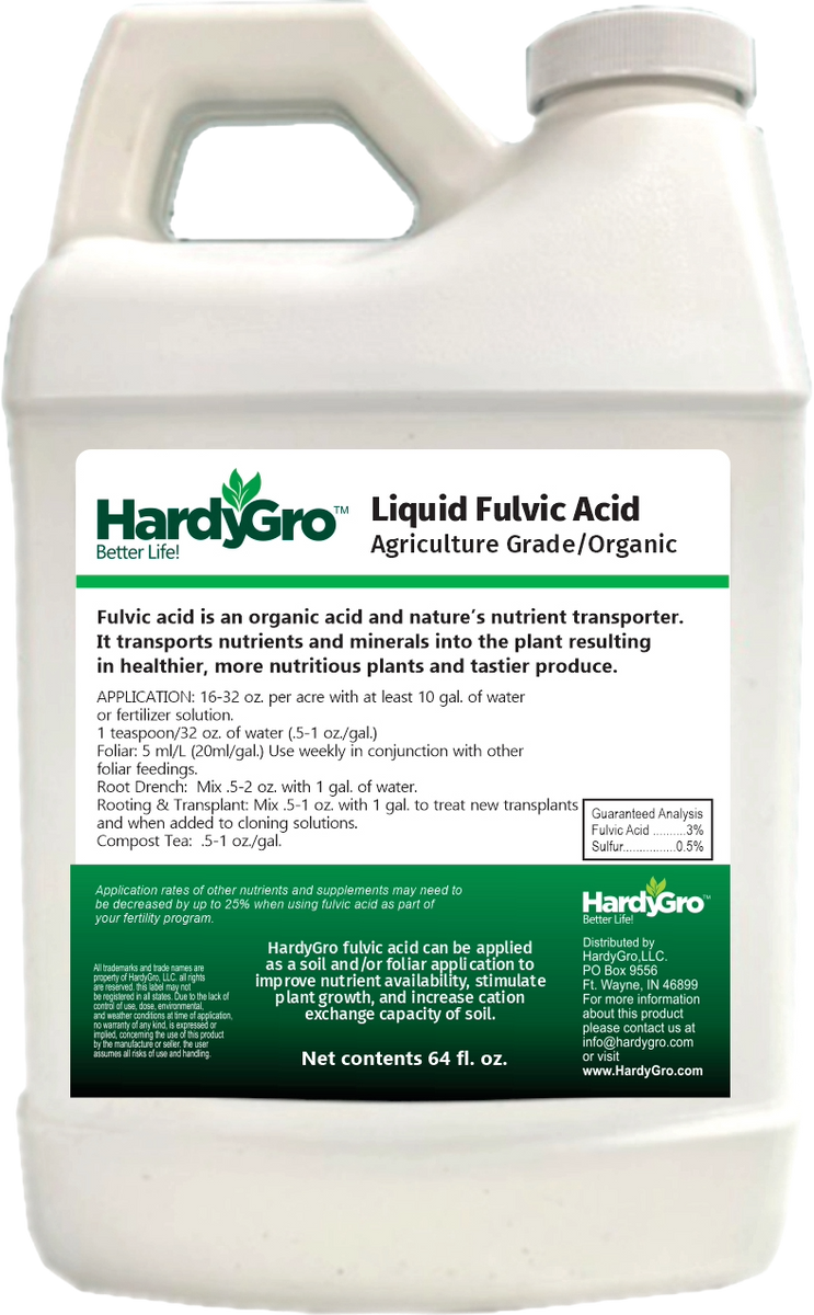 Organic Fulvic Acid Liquid Concentrate (64oz) – HardyGro